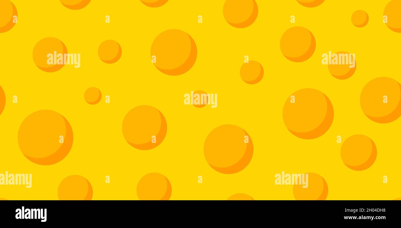 Seamless yellow cheese pattern. Cheese with round holes Stock Vector ...