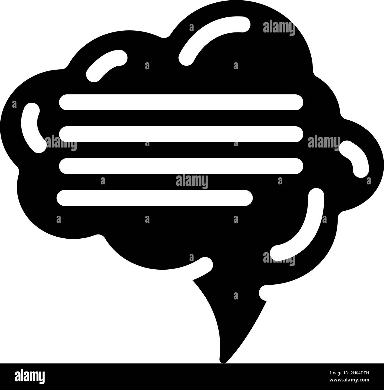 cloud quote speech glyph icon vector illustration Stock Vector Image ...