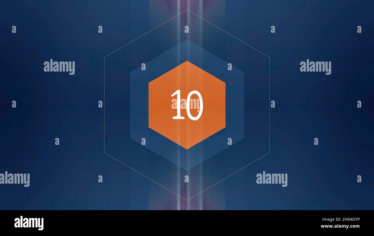 The number 10 appears and has glow and light streaks. Numbers Animation ...