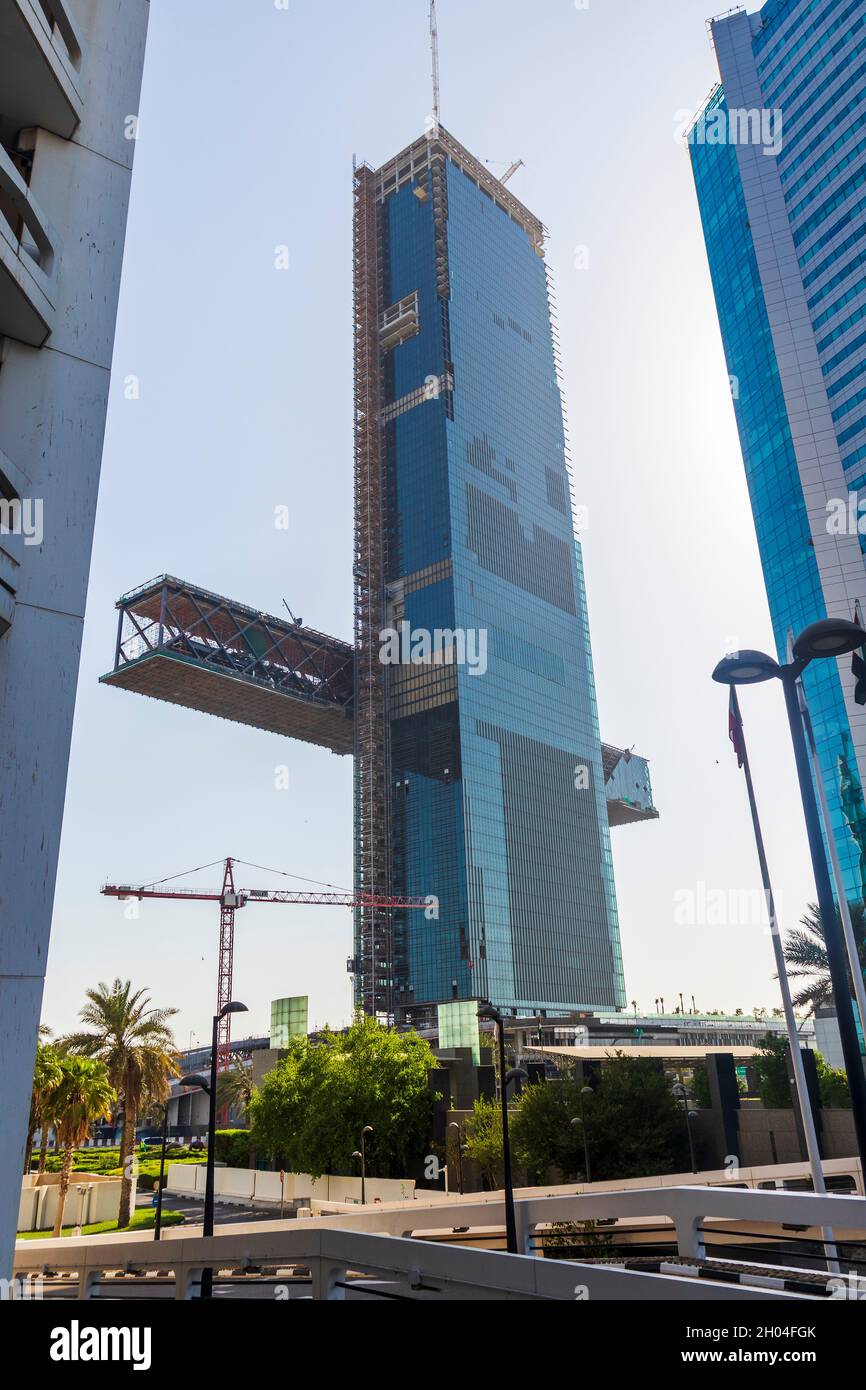 Dubai, UAE - 10.04.2021 Image of One Zabeel project under construction ...