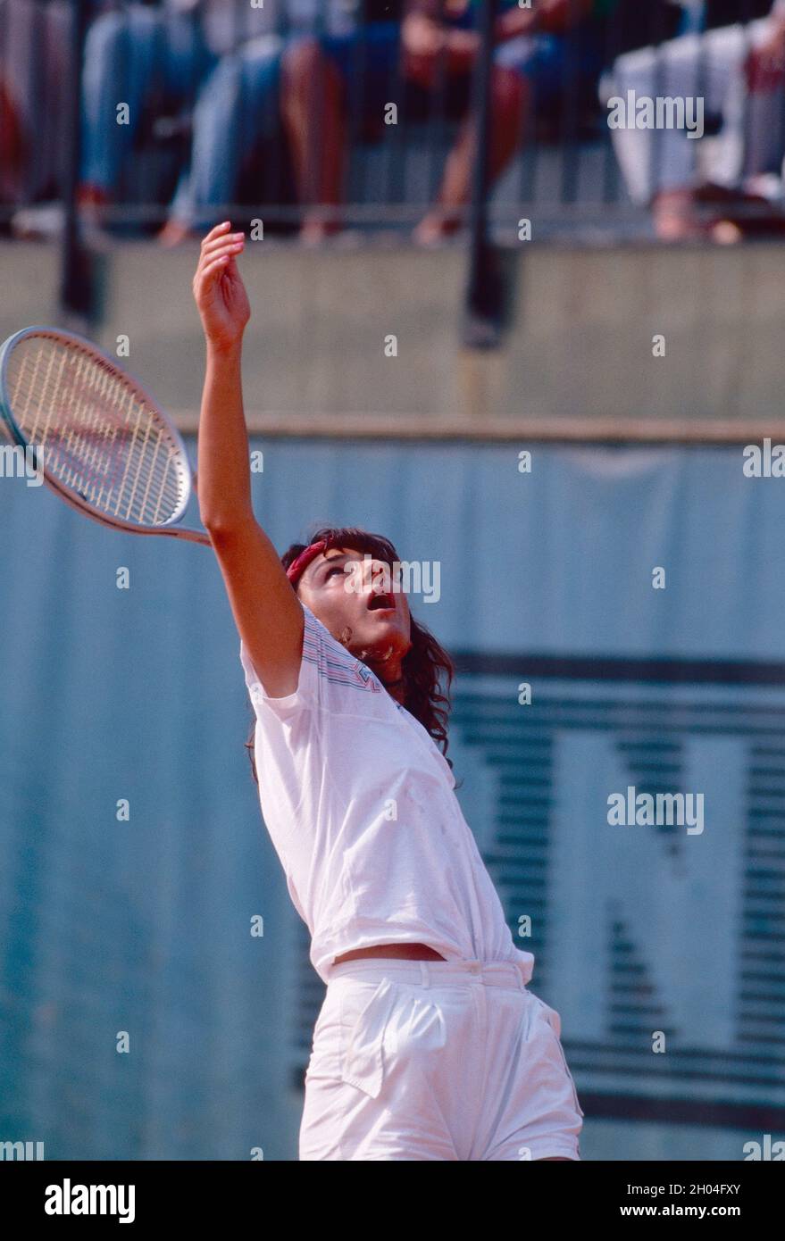 Italian tennis player Laura Lapi, Roland Garros, France 1990 Stock ...