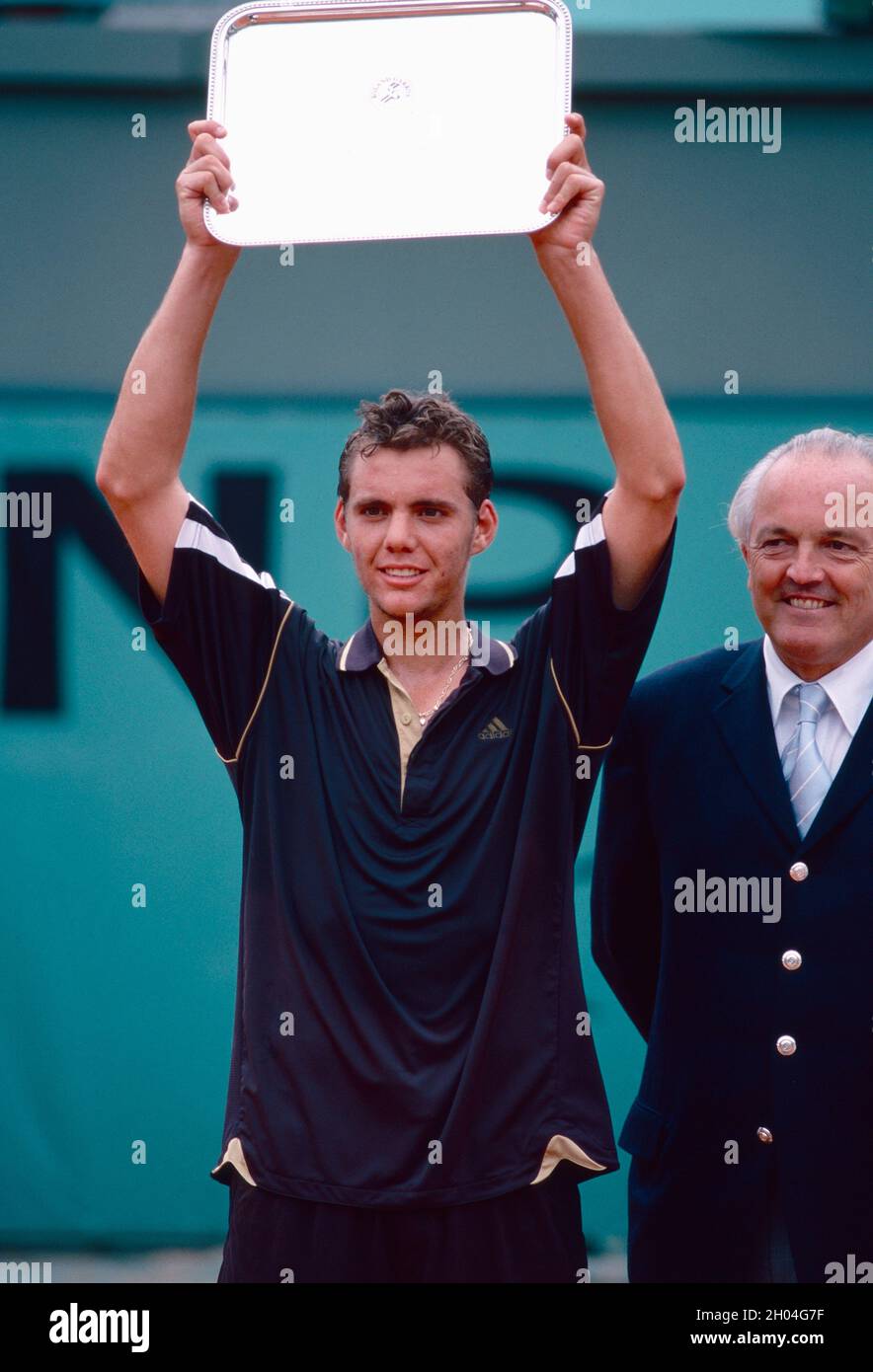 French tennis player Paul-Henri Mathieu, Roland Garros, France 2000 ...