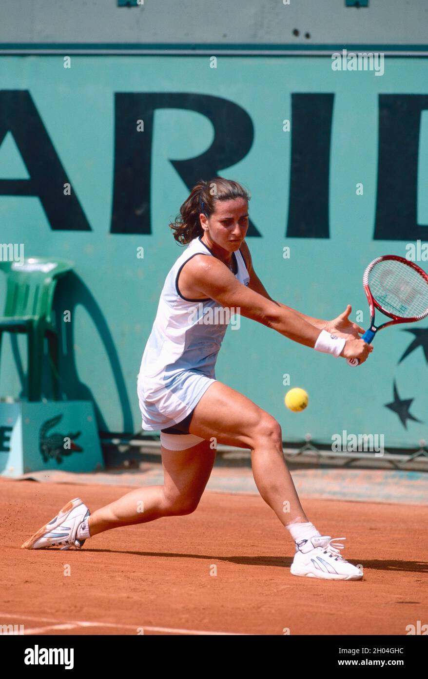 Italian tennis player Silvia Farina, Roland Garros, France 2001 Stock ...