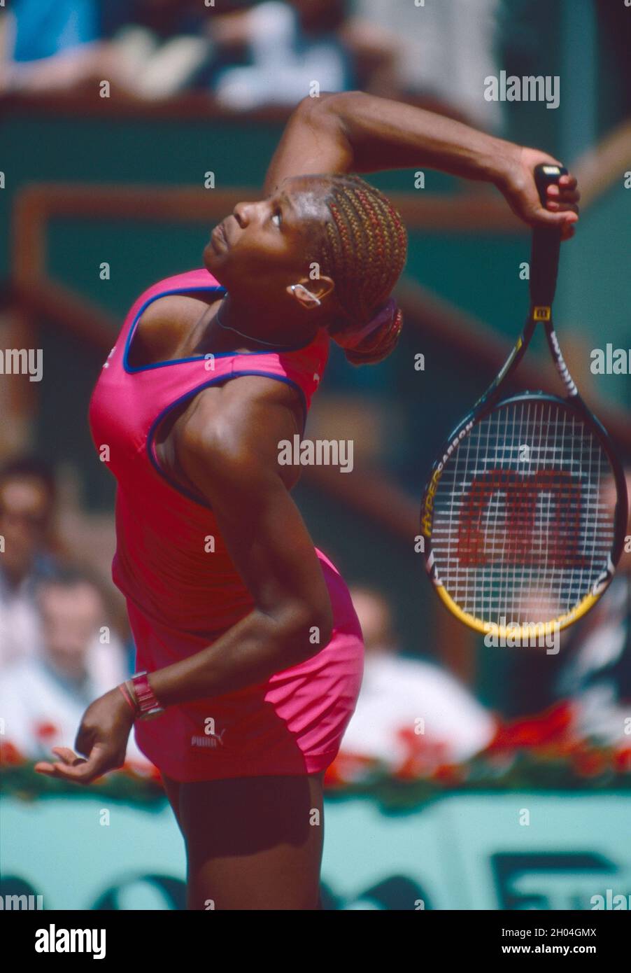American tennis player Serena Williams, French Open 2001 Stock Photo ...