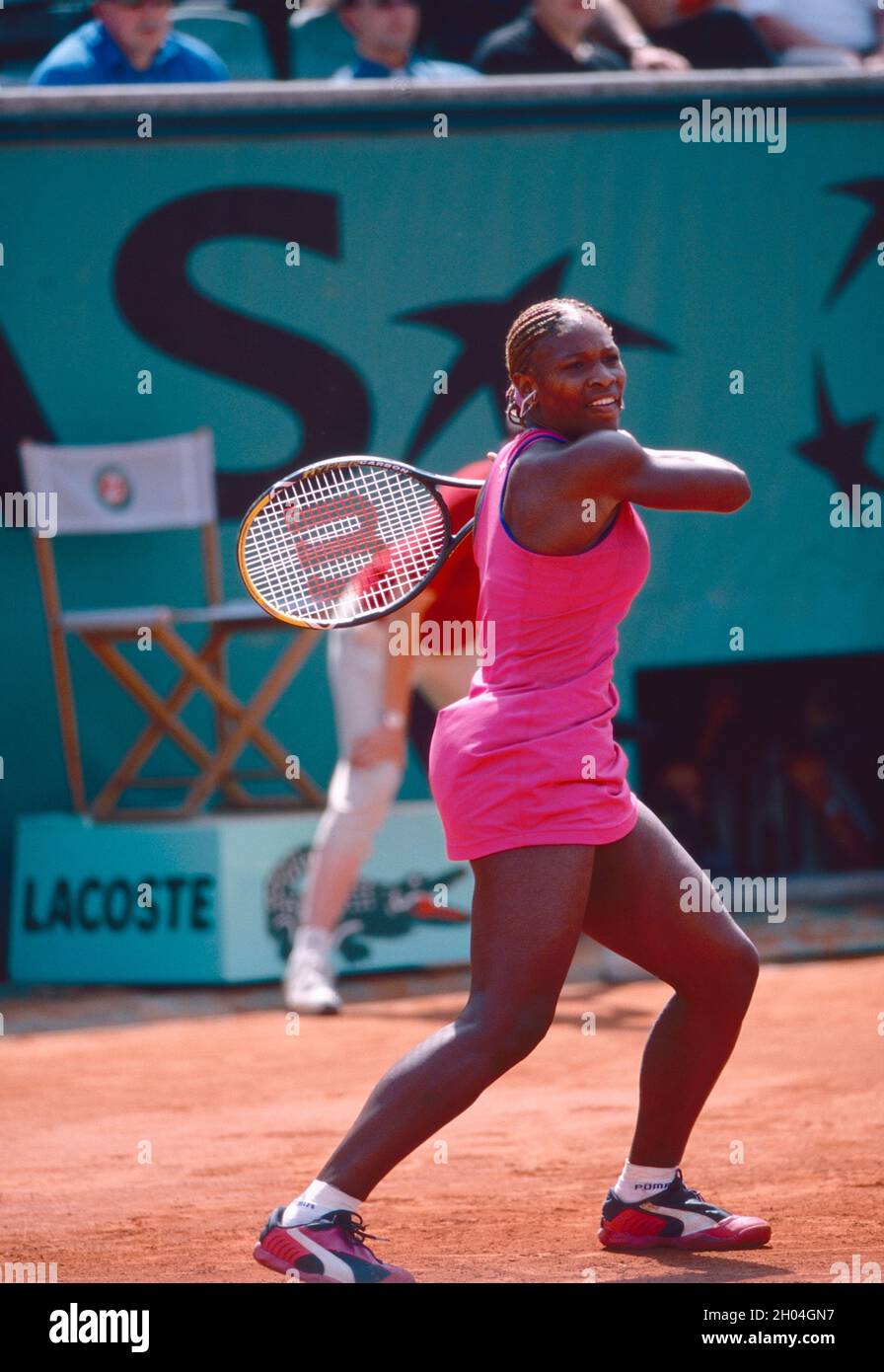 American tennis player Serena Williams, French Open 2001 Stock Photo ...