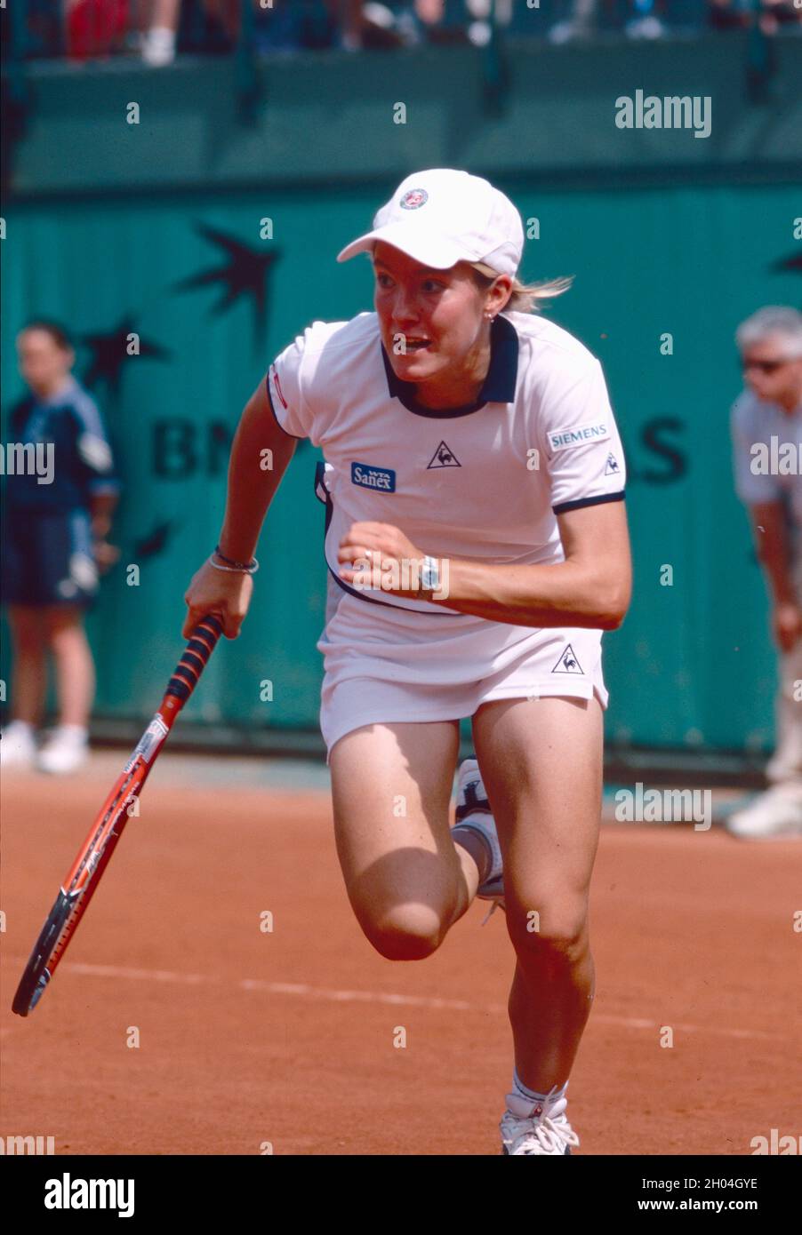 Belgian tennis player Justine Henin, French Open 2001 Stock Photo - Alamy