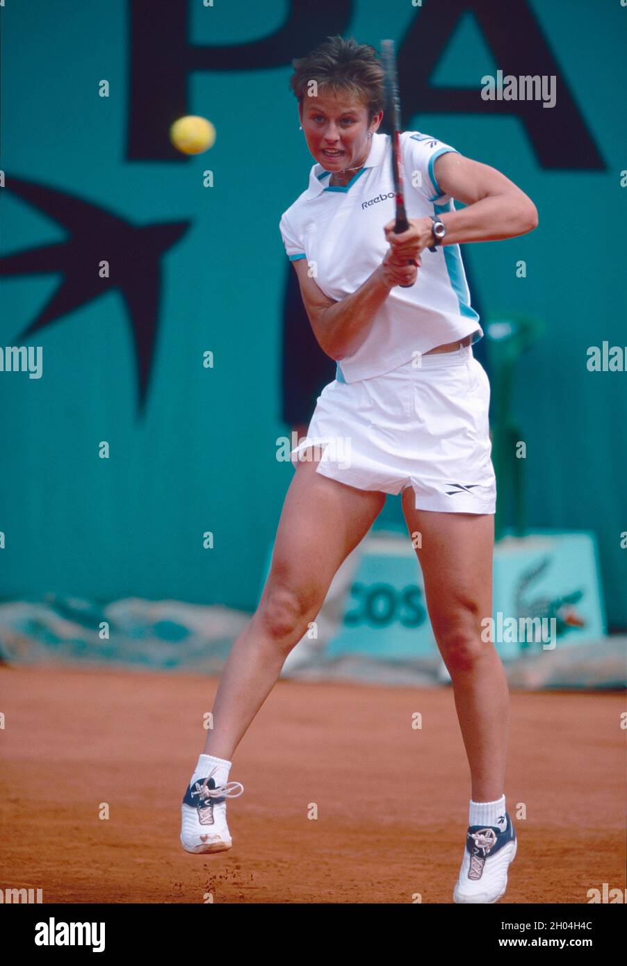 Russian tennis player Lina Krasnoroutskaya, French Open 2001 Stock ...