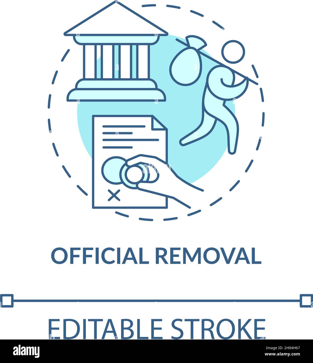 Official removal blue concept icon Stock Vector Image & Art - Alamy