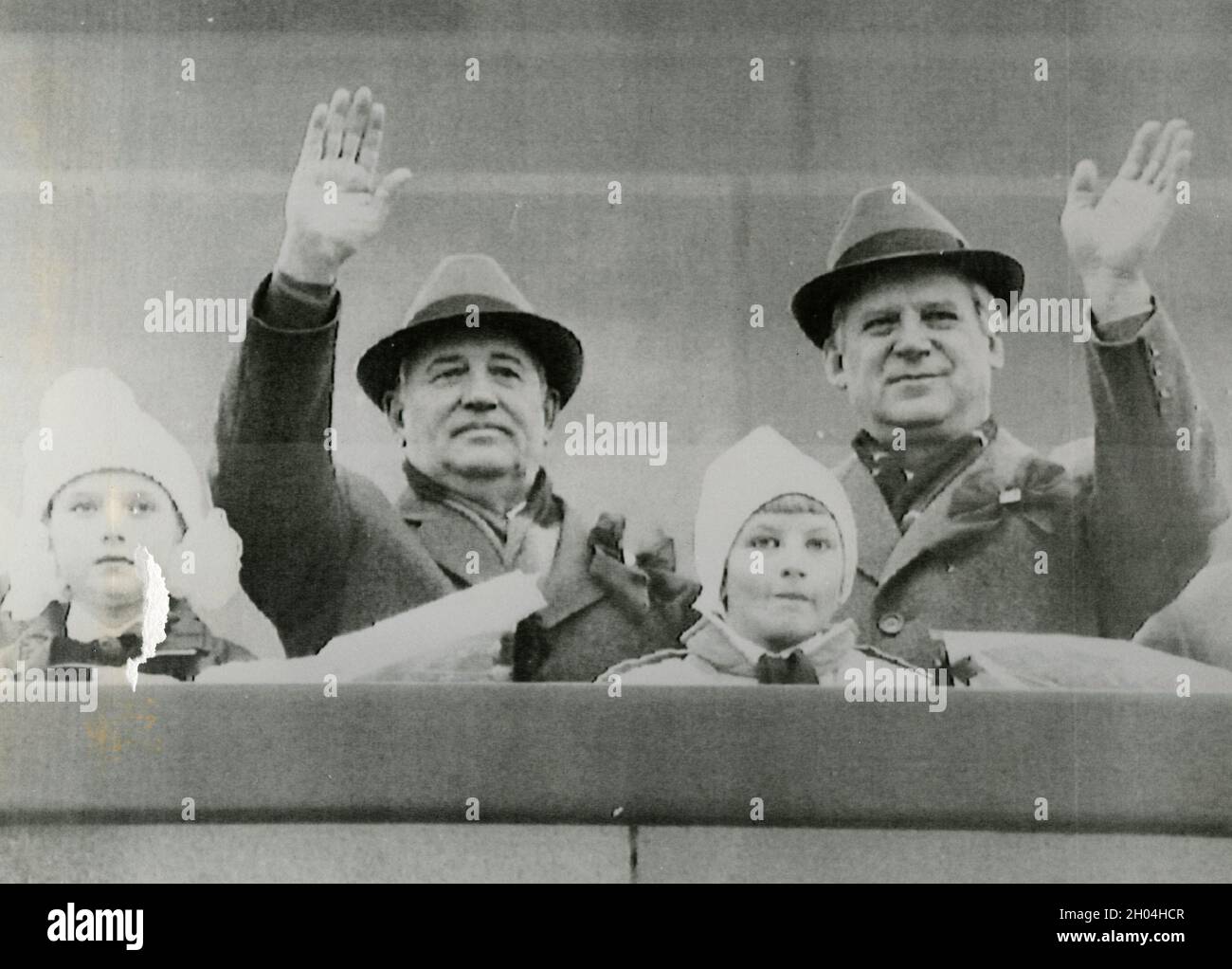 President of the Soviet Union Mikhail Gorbachev (left) and Prime ...