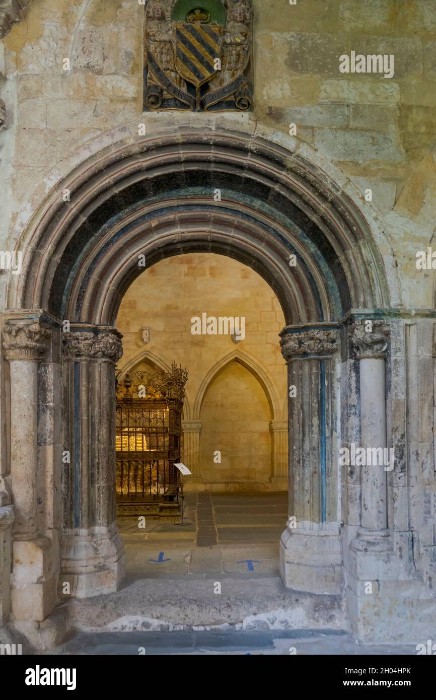 interior of the beautiful old cathedral of the city of Salamanca, Spain ...