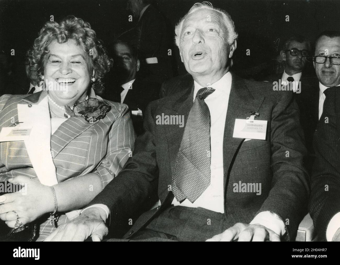Italian businessman and industrialist Gianni Agnelli and Onorina Brion ...