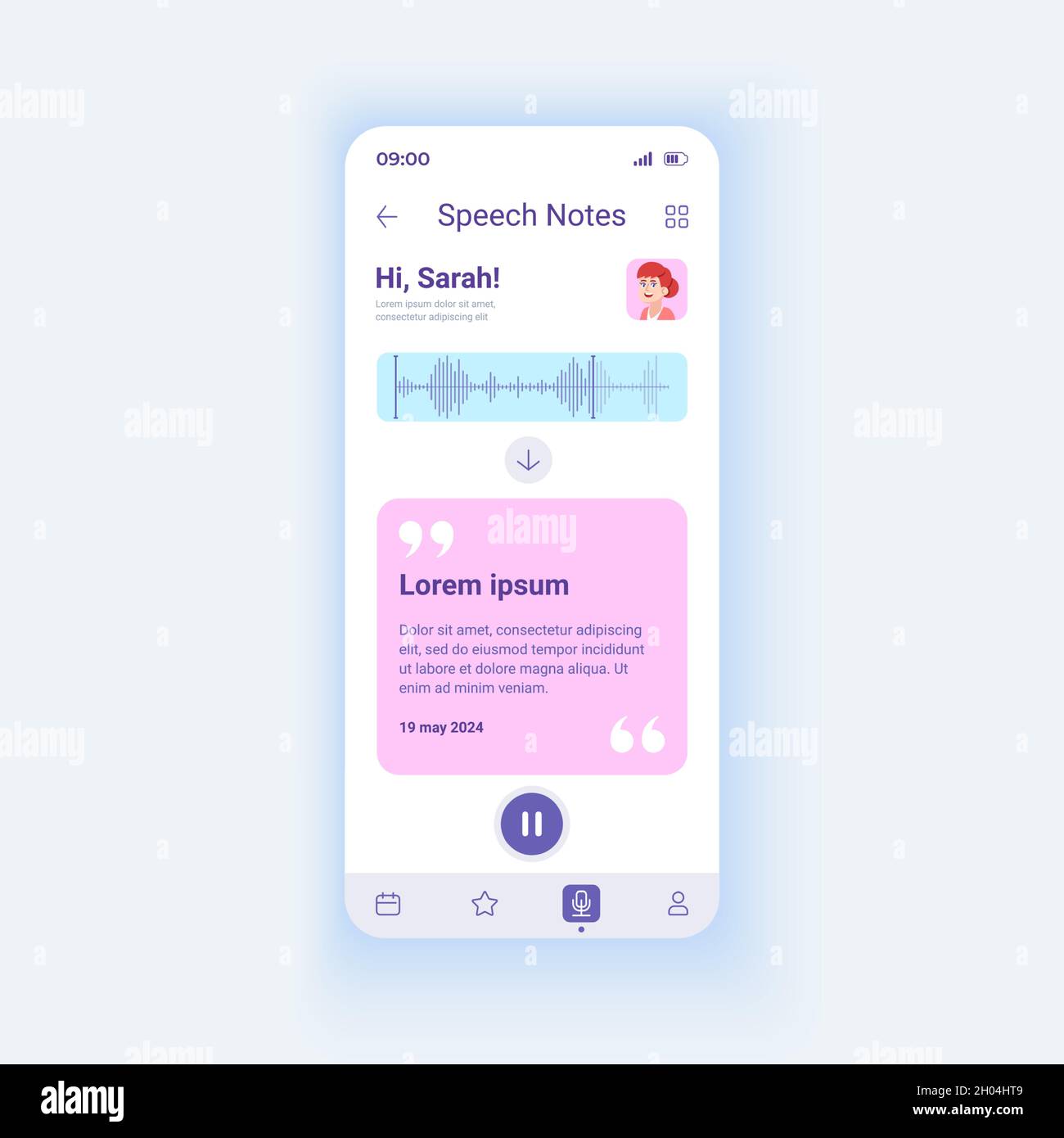 Speech light smartphone interface vector template Stock Vector Image & Art - Alamy