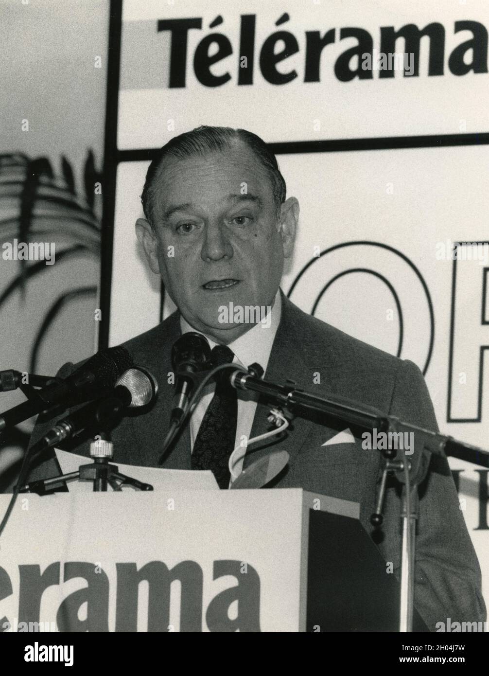 French politician , PM and EU Commissioner Raymond Barre, 1980s Stock ...