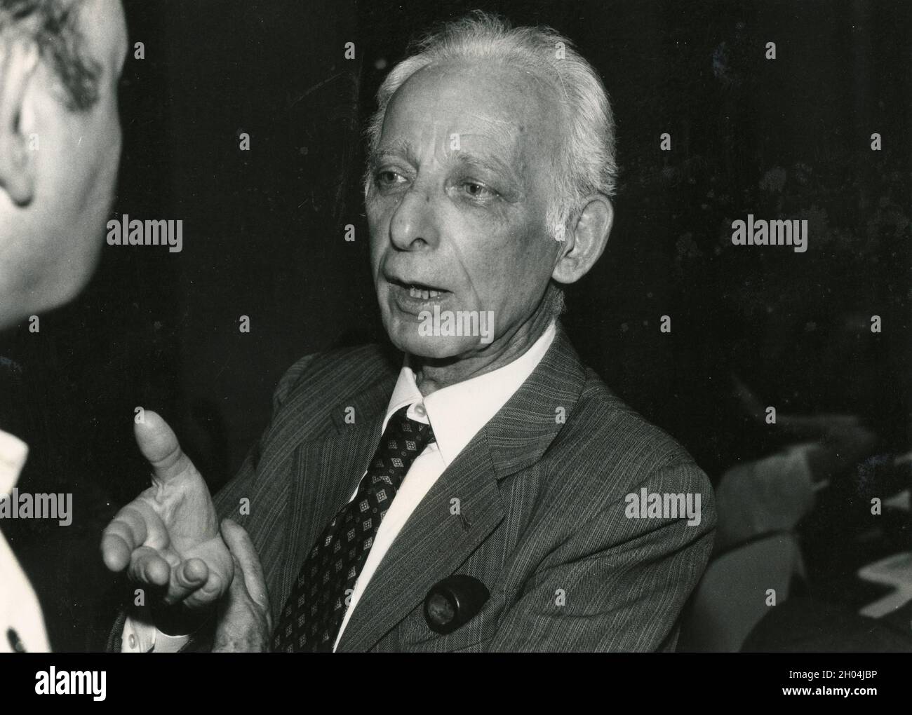 Italian writer and politician Angelo Romanò, 1980s Stock Photo - Alamy