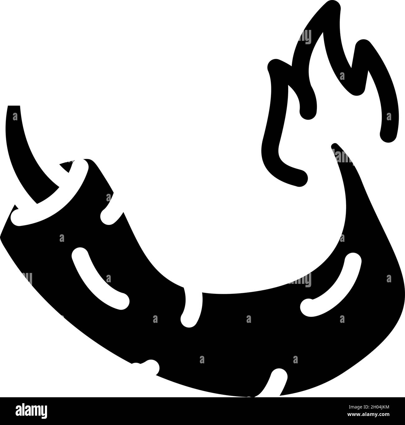 hot spice pepper vegetable glyph icon vector illustration Stock Vector ...