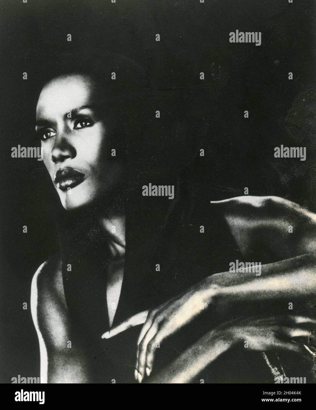 Jamaican American model and singer Grace Jones, 1980s Stock Photo - Alamy