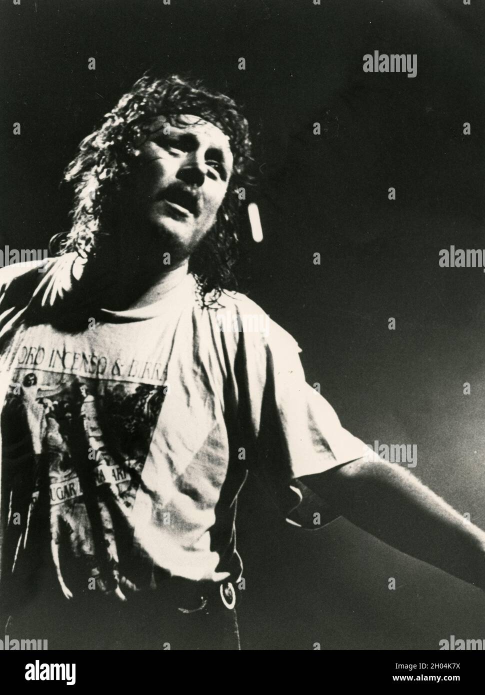 Italian singer and songwriter Zucchero Sugar Fornaciari, 1980s Stock ...