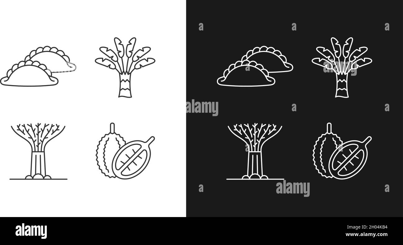 Plants in Singapore linear icons set for dark and light mode Stock ...