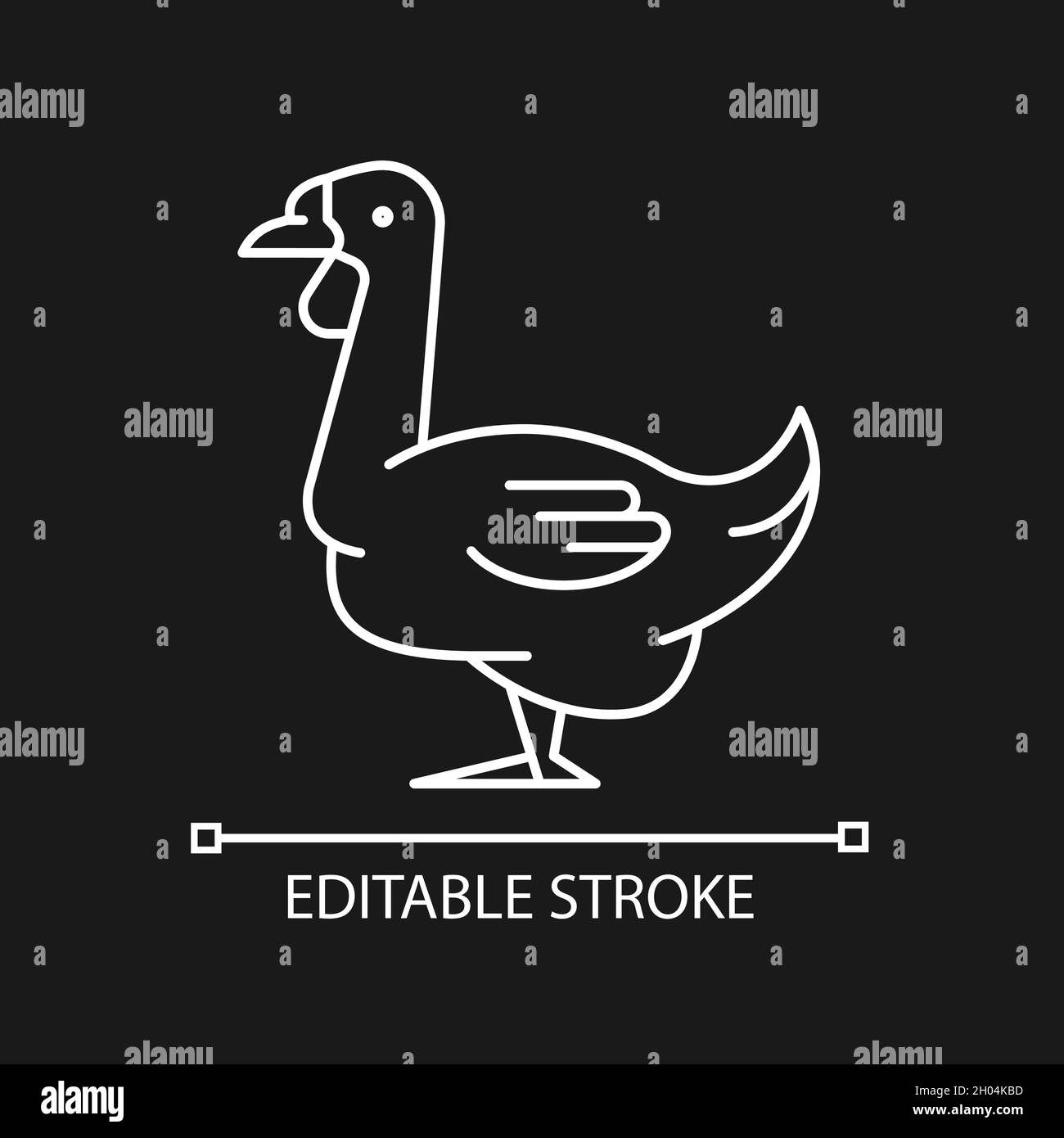 African goose linear icon for dark theme Stock Vector Image & Art - Alamy