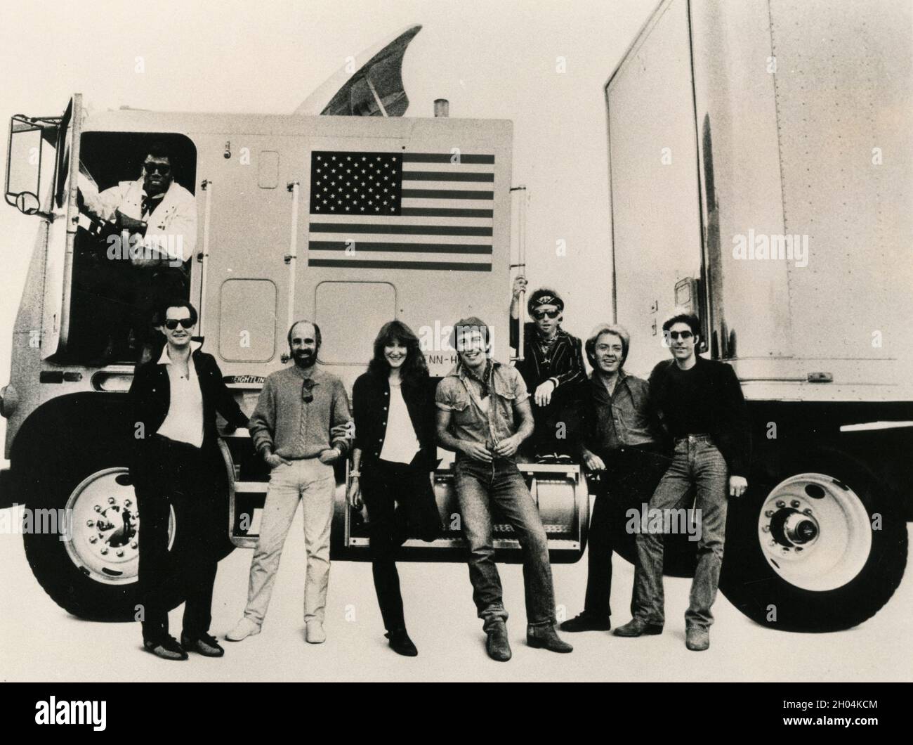 American musician Bruce Springsteen and the E Street Band, 1980s Stock ...
