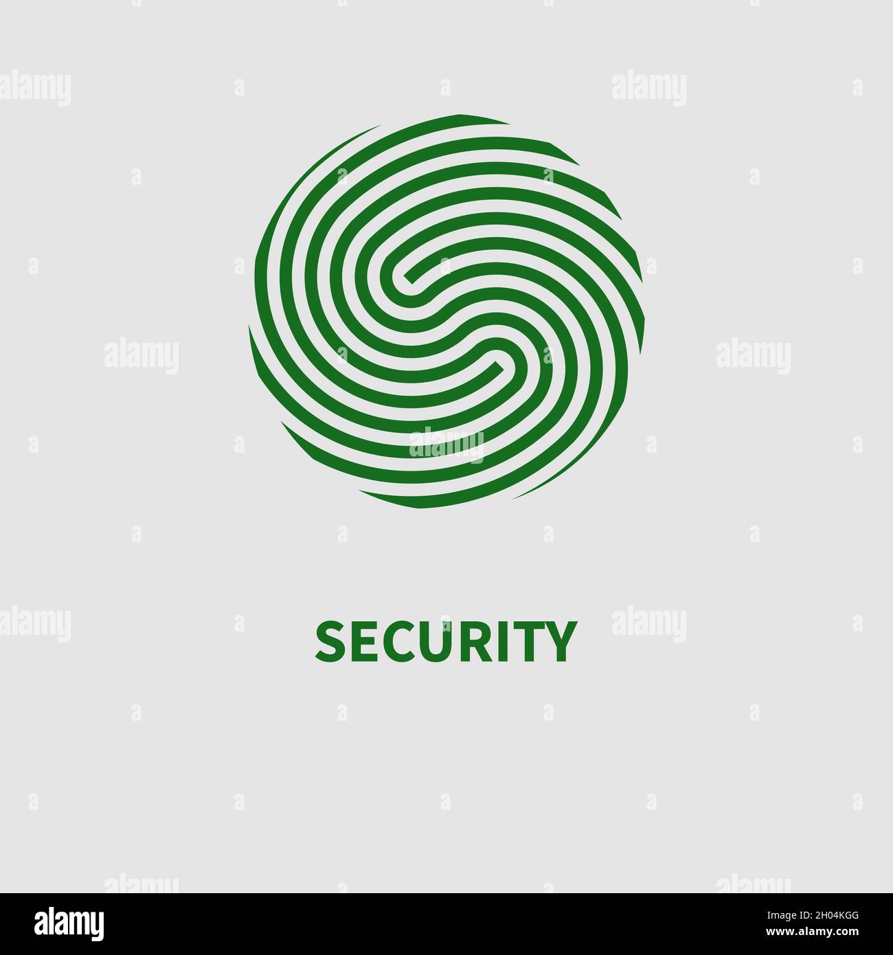 Security icon. Security round logo. Identification symbol, sign ...