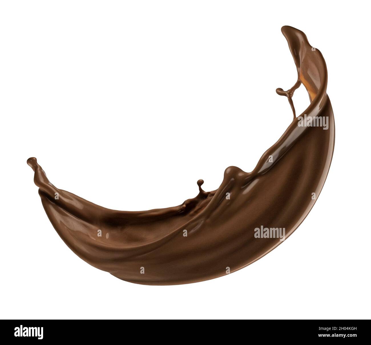 Chocolate splash isolated on white background Stock Photo - Alamy