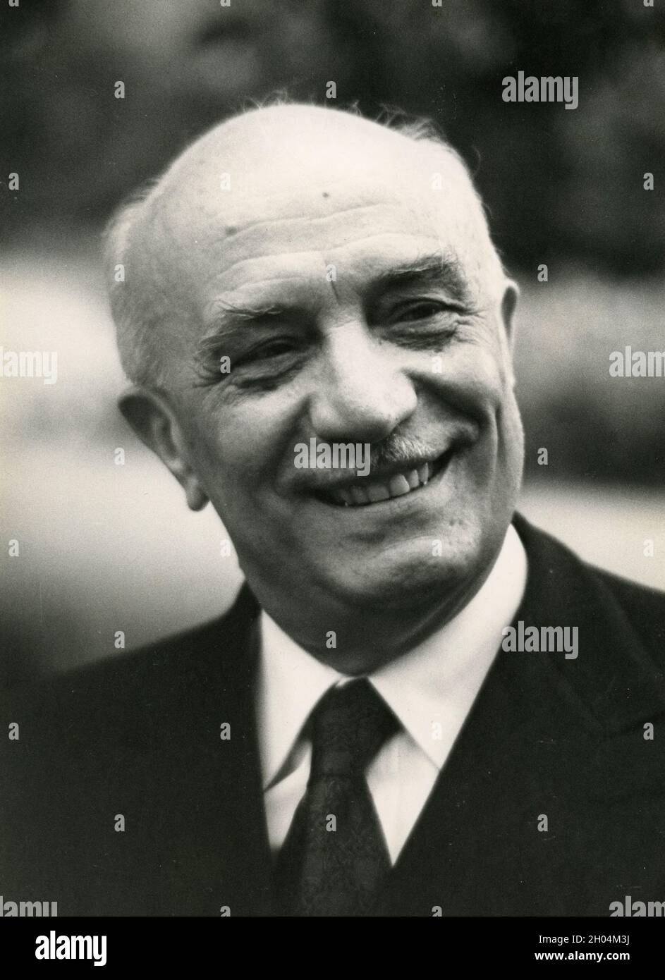 Italian politician PM Amintore Fanfani, 1980s Stock Photo - Alamy
