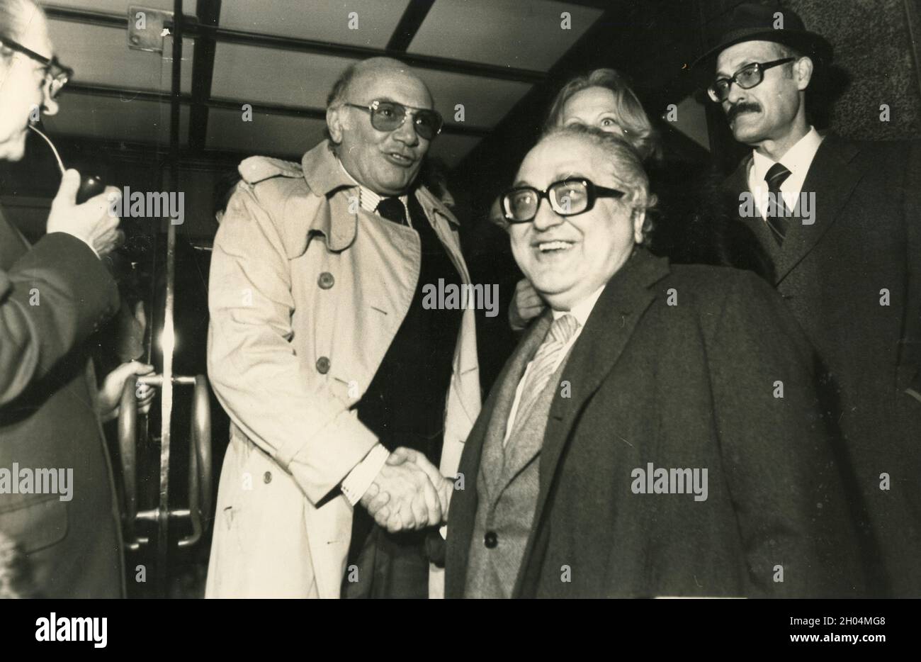 Italian film director Francesco Rosi (left) and politician journalist ...