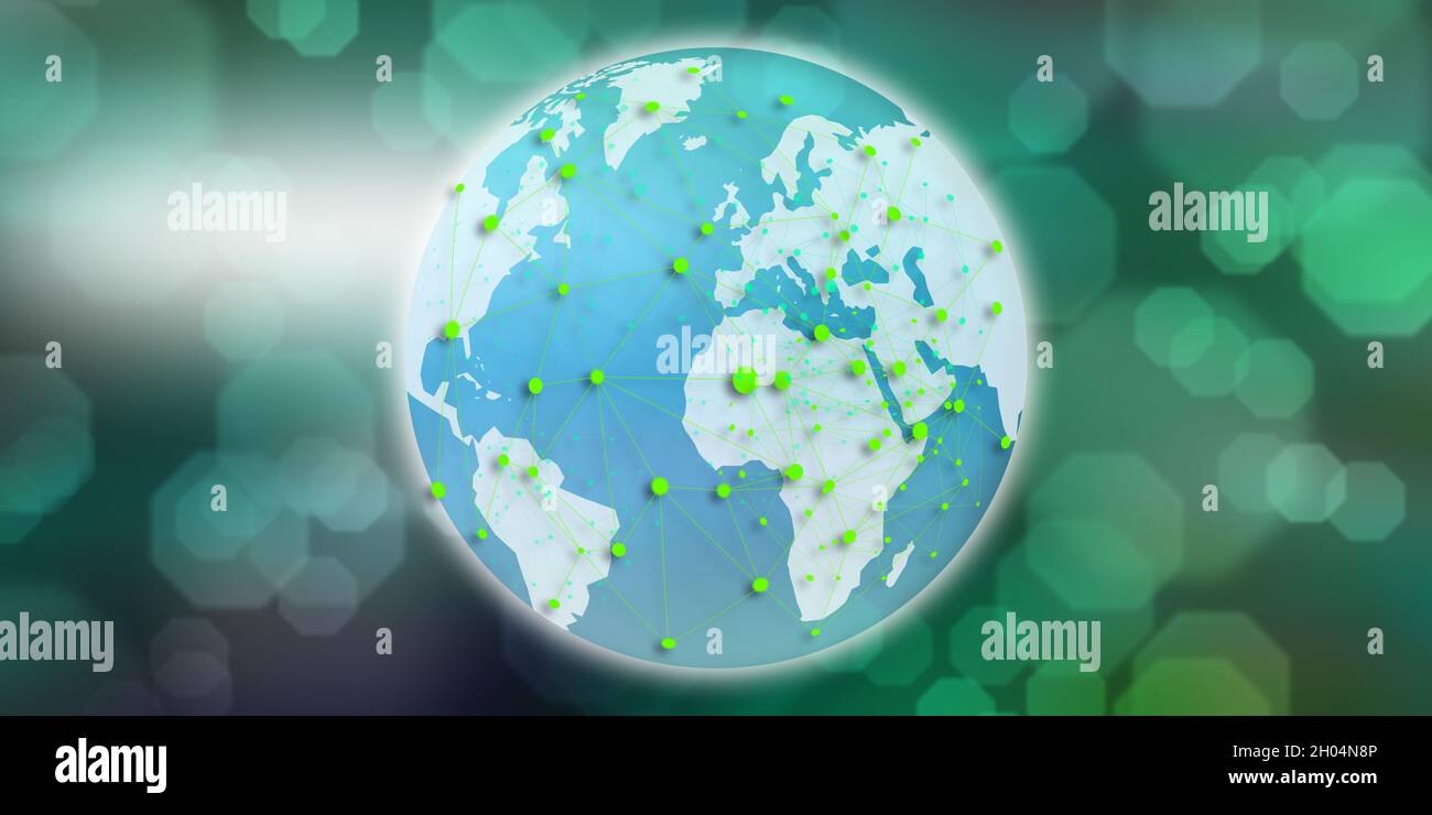 Illustration of a global network concept Stock Photo - Alamy