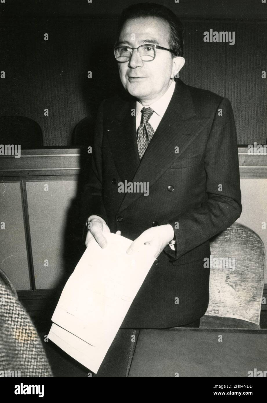 Italian politician and PM Giulio Andreotti, 1980s Stock Photo - Alamy