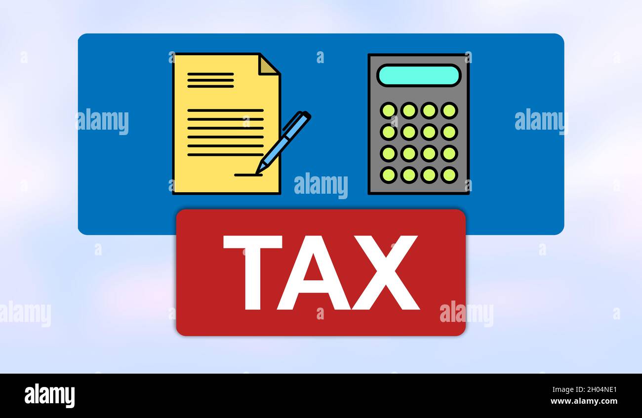 Illustration of a tax concept Stock Photo - Alamy