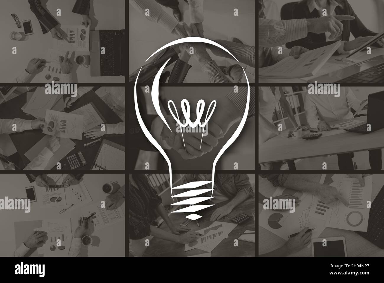 Idea concept illustrated by pictures on background Stock Photo - Alamy
