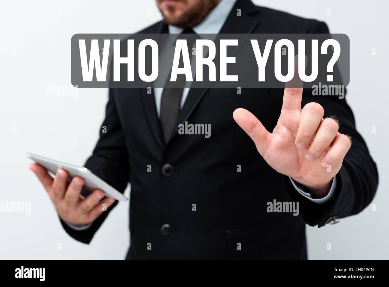 Conceptual display Who Are You Question. Word for asking about its ...
