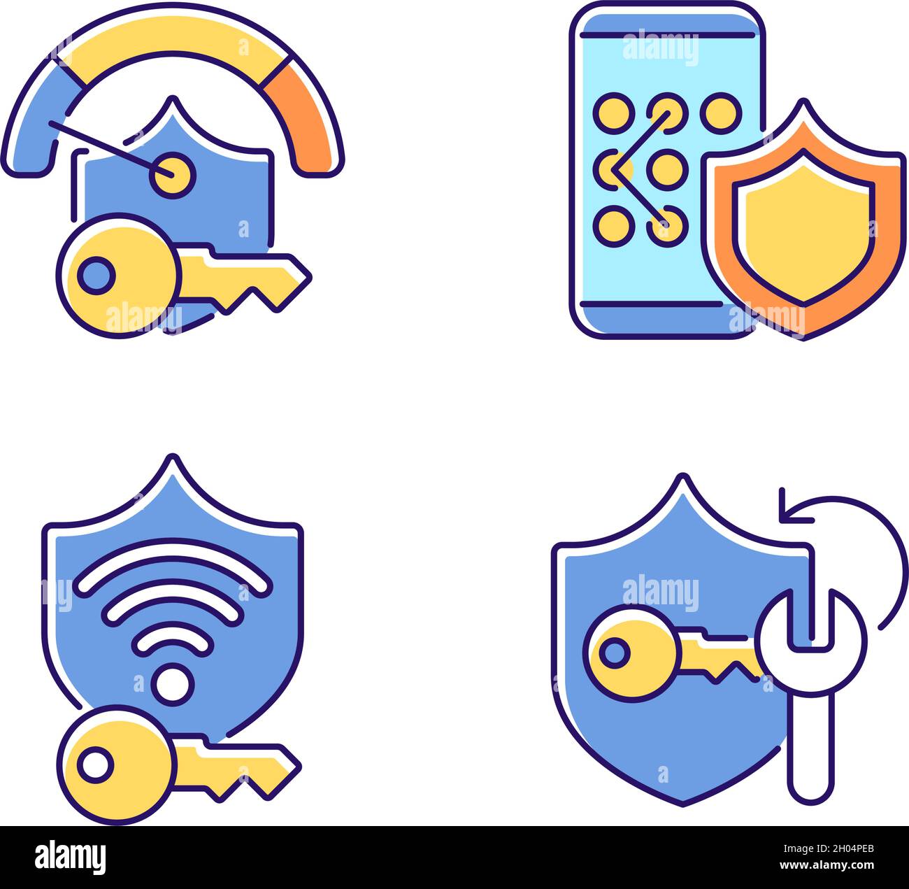 Weak password Stock Vector Images - Alamy