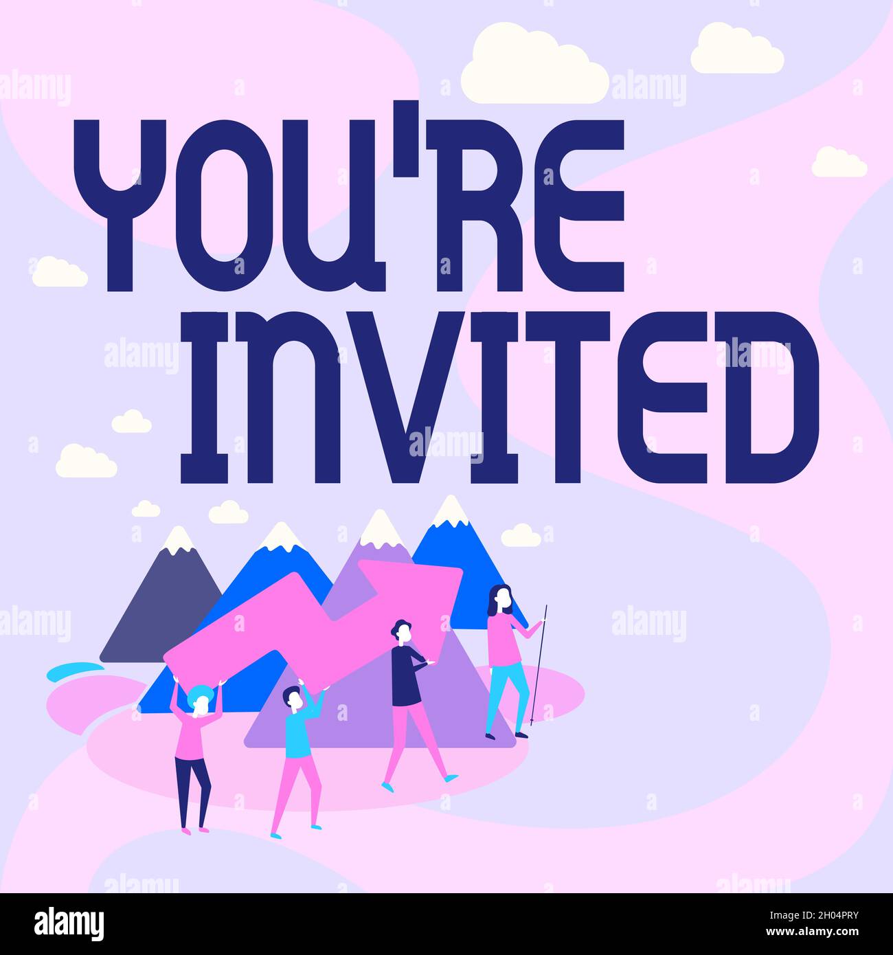 Text caption presenting You Re Invited. Concept meaning make a polite ... Text caption presenting You Re Invited. Concept meaning make a polite ...