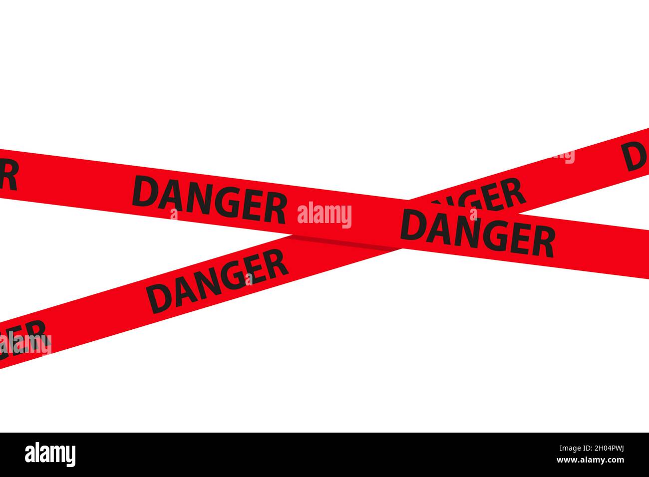 Danger, caution and warning tapes. Red cross police stripe border ...