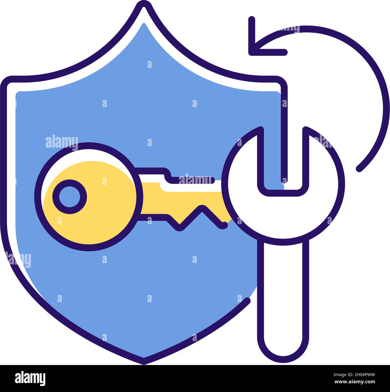 Password Cracking Rgb Color Icon Stock Vector Image And Art Alamy