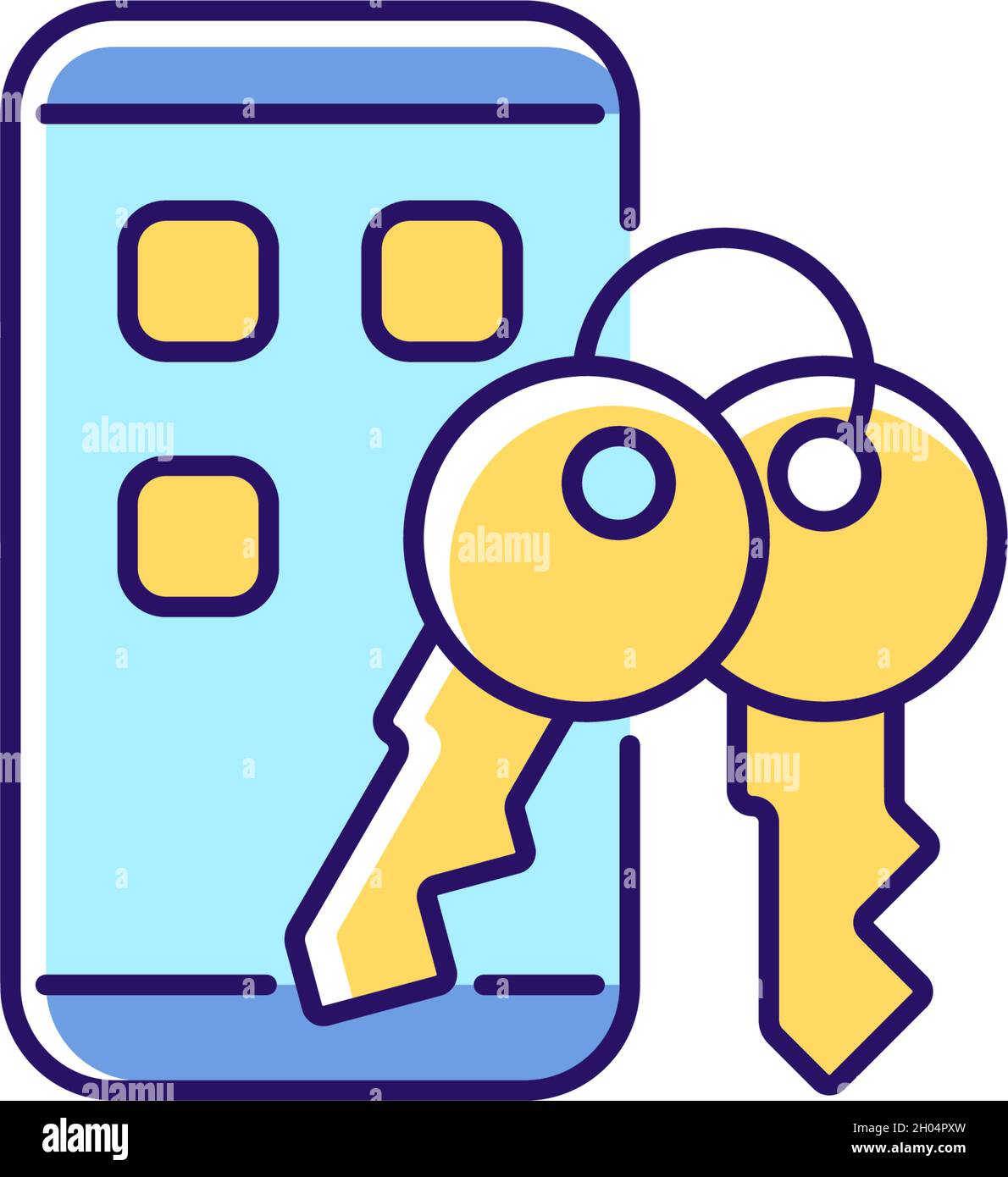 Password Management App Rgb Color Icon Stock Vector Image And Art Alamy