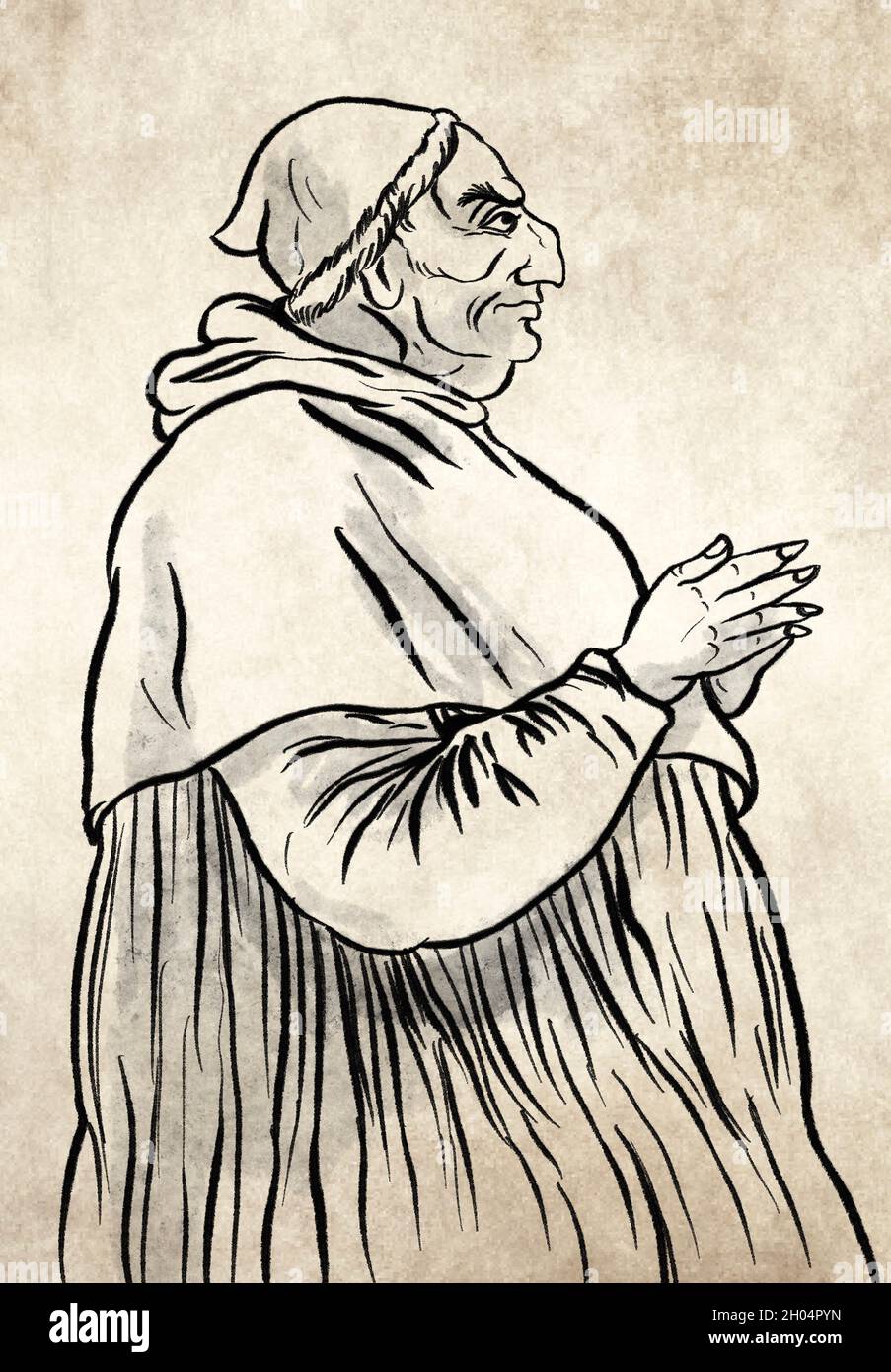 Illustration of Heinrich Kramer Stock Photo - Alamy