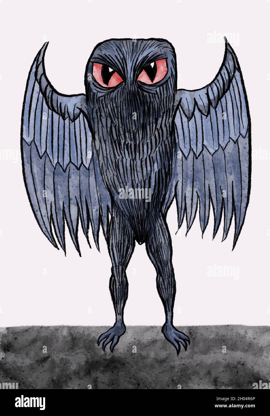 the Mothman illustration Stock Photo - Alamy