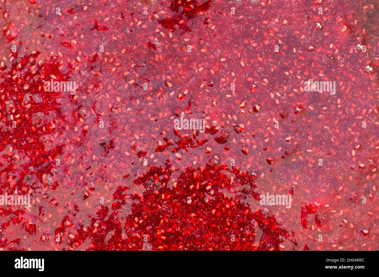 Raspberry jam close-up as background. Texture of grated raspberries ...
