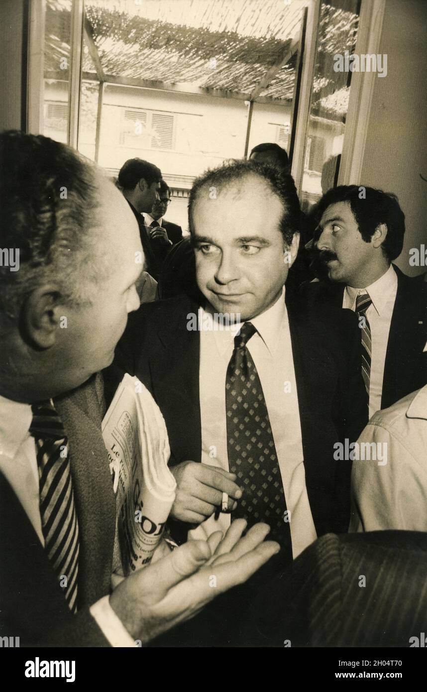 Italian politician and former mayor of Turin Valerio Zanone, 1970s ...
