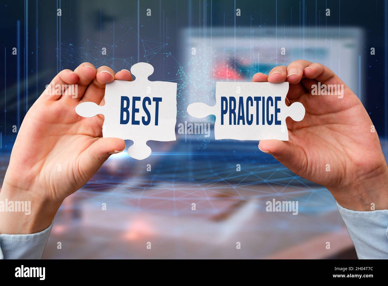 Text caption presenting Best Practice. Business overview commercial ...