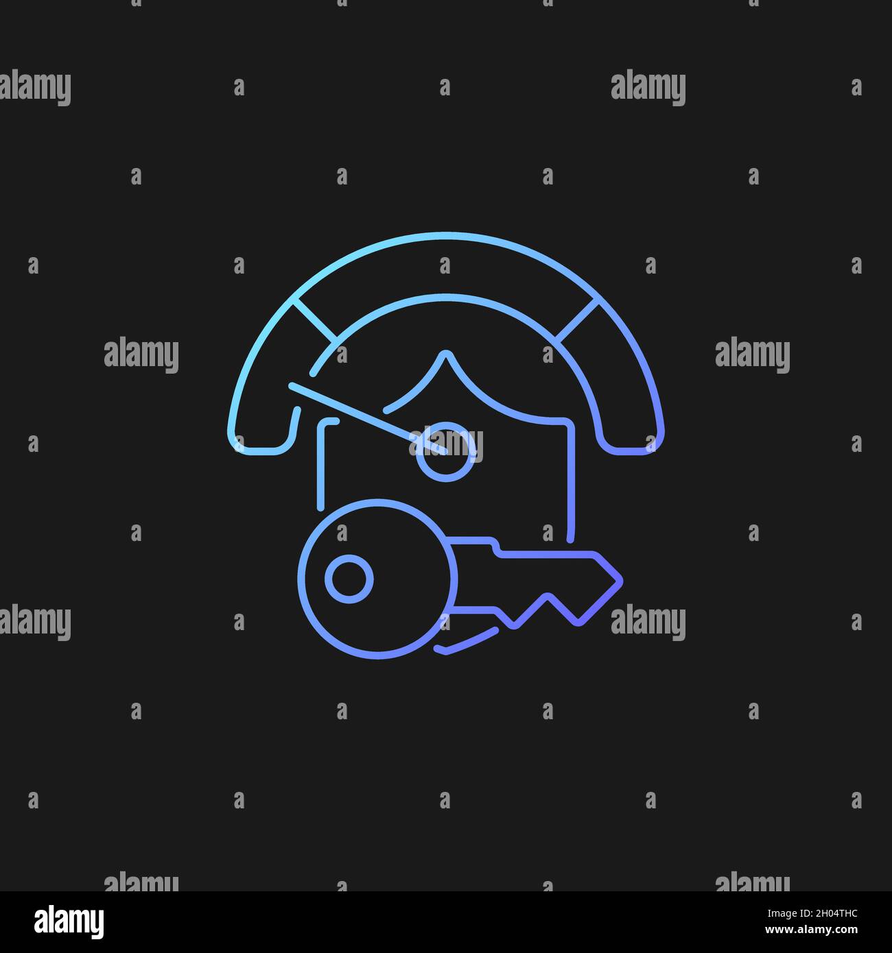 Weak password gradient vector icon for dark theme Stock Vector Image ...