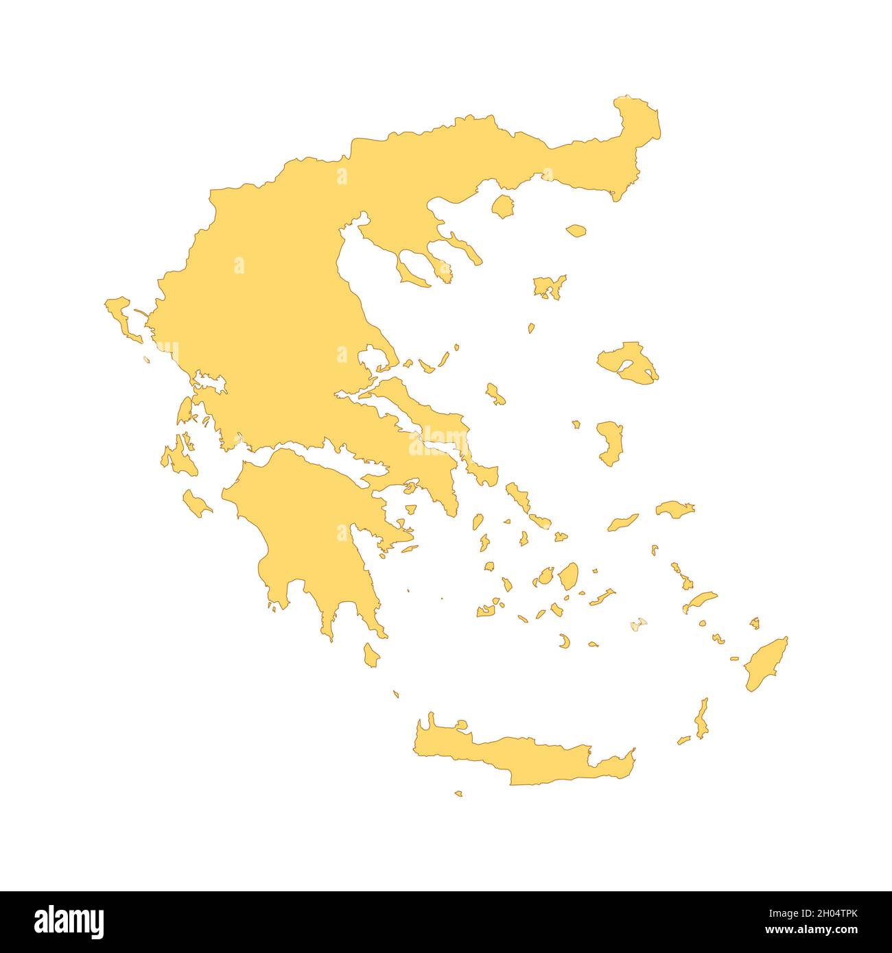 Greece map color line element. Border of the country. UI UX GUI design ...