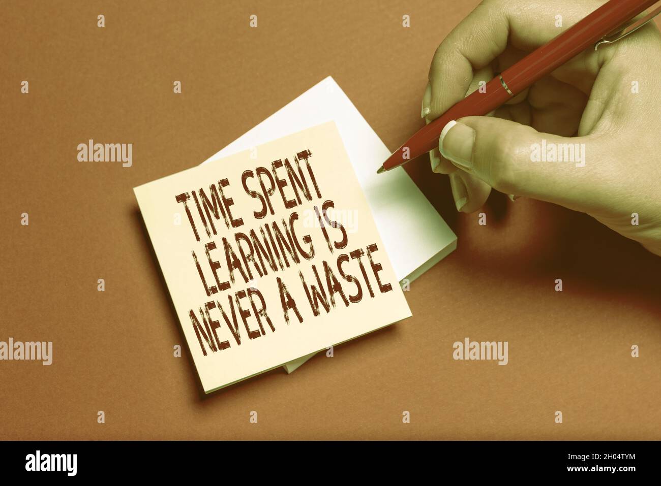 Text sign showing Time Spent Learning Is Never A Waste. Business ...