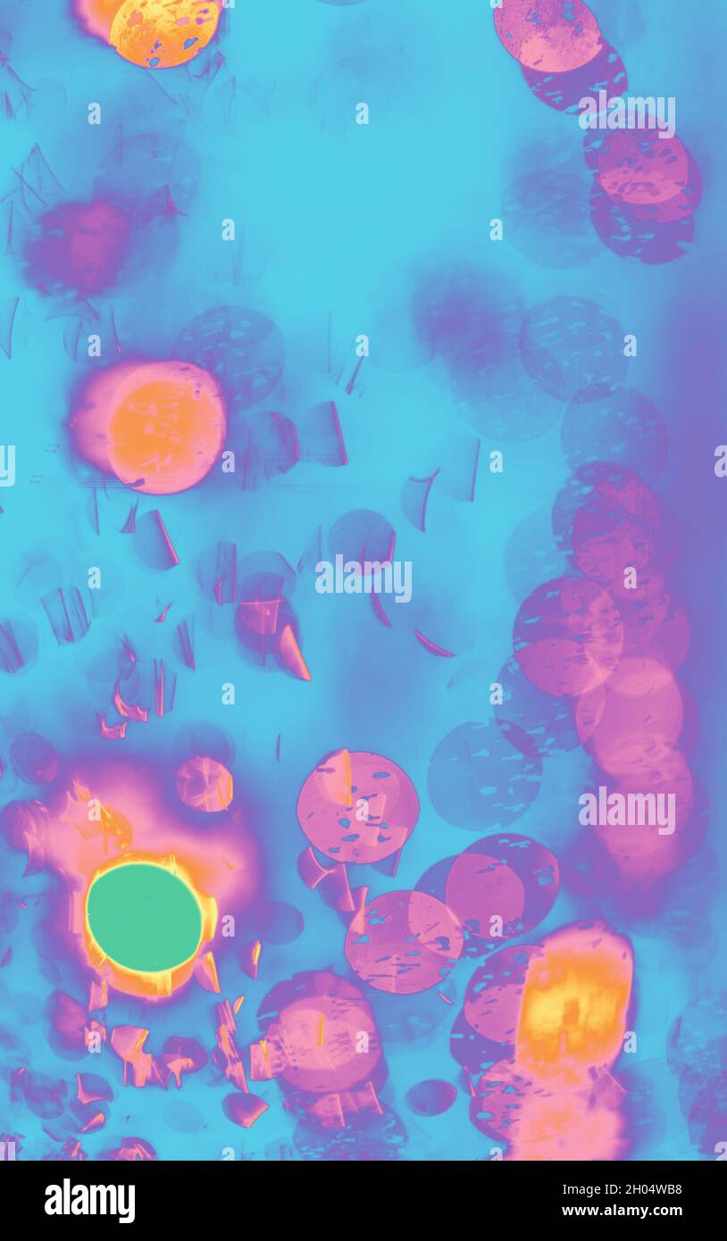 Abstract colored background - virus or bacteria under the microscope ...