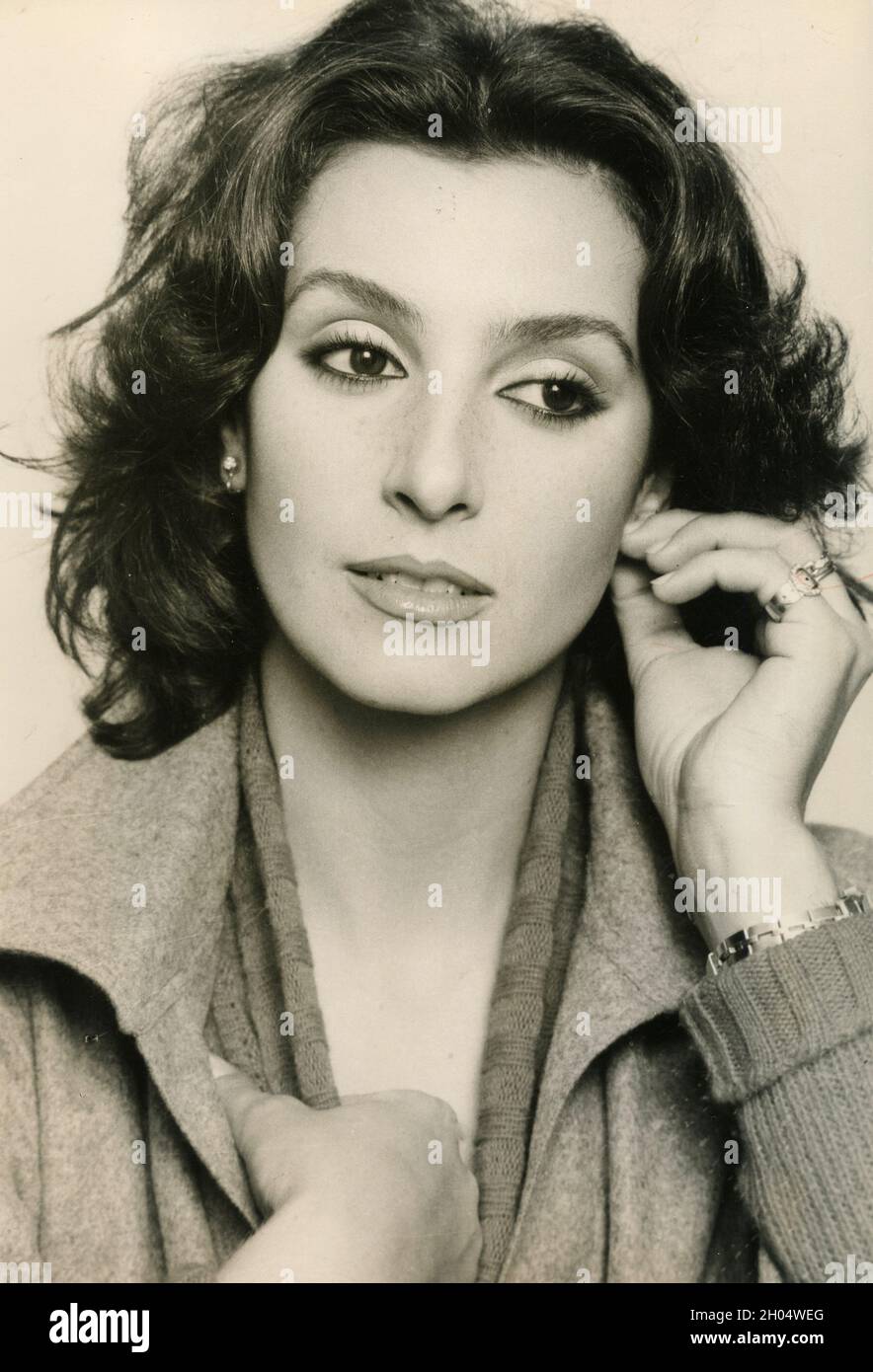 Italian actress and voice actress Paola Tedesco, 1970s Stock Photo - Alamy