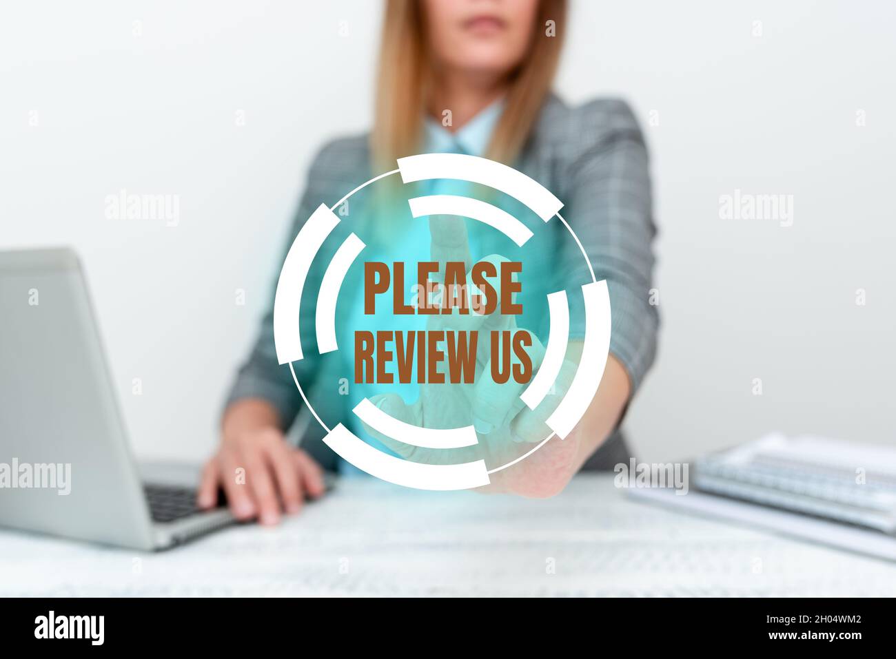 Conceptual caption Please Review Us. Business concept situation or ... Conceptual caption Please Review Us. Business concept situation or ...