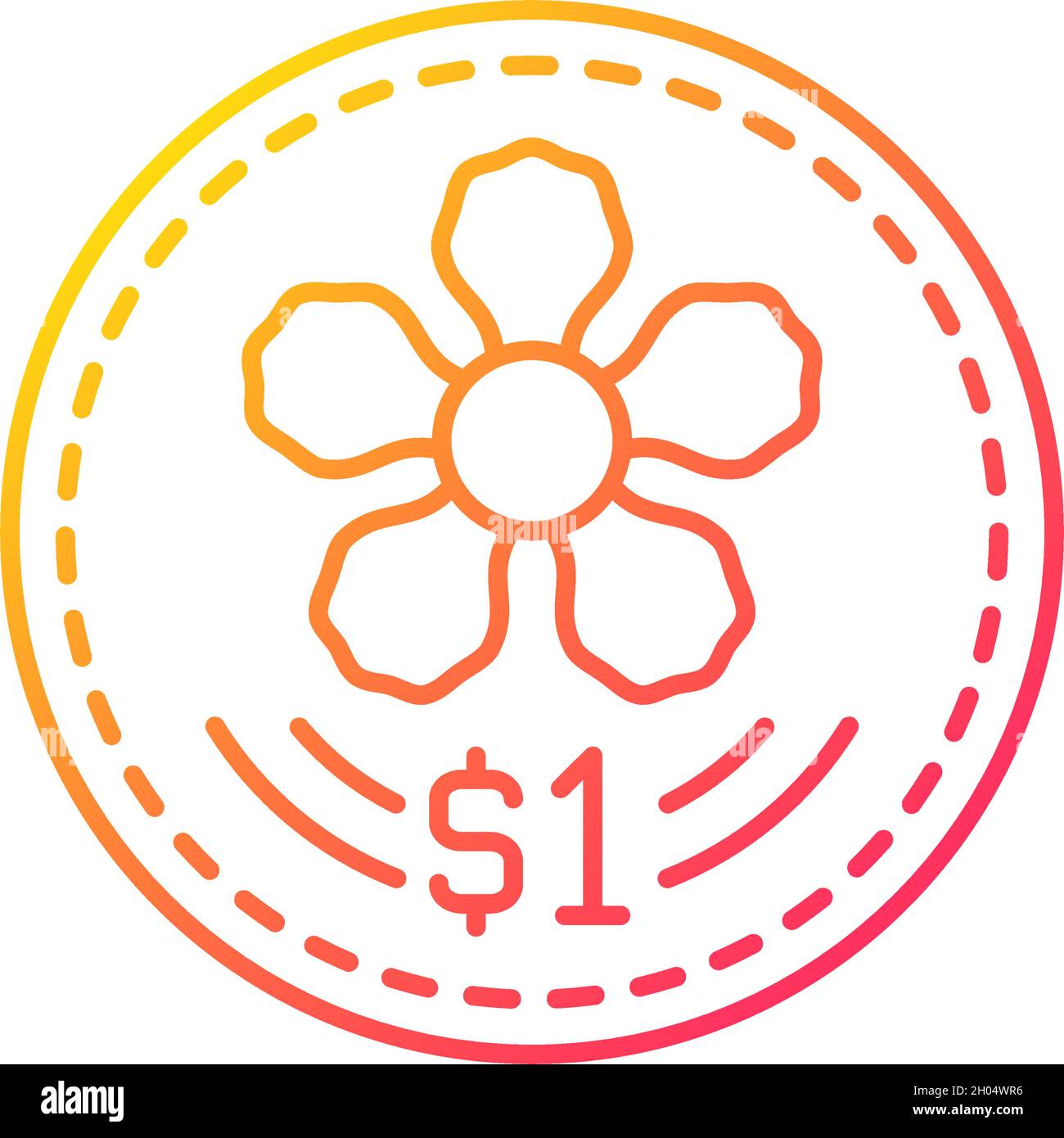 Coins design gradient linear vector icon Stock Vector Image & Art - Alamy